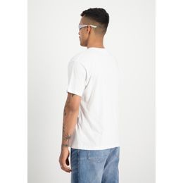 T-Shirt Alpha Industries "Basic Mid Logo TPU T-Shirt", Herren, Gr. XXL, wei&szlig; (wei&szlig;, chrome), Obermaterial: 100% Baumwolle, Shirts T-Shirt