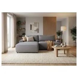 Ecksofa Trendmanufaktur "Fordon, Schlafsofa mit Bettkasten, Couch in L-Form, Breite 250 cm", grau (anthrazit), B:250cm H:82cm T:167cm, 100% Polyester, Sofas, Ecksofa, in Struktur LUMOS, 3D-Effekt, anthrazit, Recamiere links