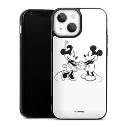 DeinDesign iPhone 13 Mini Handy Slim Case extra d&uuml;nn Silikon Handyh&uuml;lle schwarz H&uuml;lle Valentine'S Day Disney Silikon Slim Case