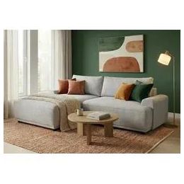 Ecksofa Trendmanufaktur "Fordon, Schlafsofa mit Bettkasten, Couch in L-Form, Breite 250 cm", braun (schlamm), B:250cm H:82cm T:167cm, 100% Polyester, Sofas, Ecksofa, in Struktur fein LEO, haustierfreundlich, schlamm, Recamiere links