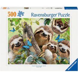 Puzzle Ravensburger "Faultier Selfie", bunt, Puzzles, KinderB:49cm H:36cm, Pappe, Made in Germany, B:49cm H:36cm