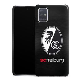 DeinDesign Galaxy A51 Handy Premium Case Smartphone Handyh&uuml;lle Schutzh&uuml;lle gl&auml;nzend Scratch Official Licensed Product Sc Freiburg Premium Case