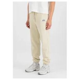 Jogginghose Alpha Industries "Basic Jogger SL II", Herren, Gr. S, Normalgr&ouml;&szlig;en, vintage wei&szlig;, Obermaterial: 80% Baumwolle, 20% Polyester, Hosen Jogginghose