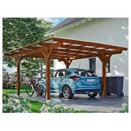 Skan Holz Einzelcarport SKANHOLZ "Odenwald", braun, B/H/T: 220cm x, Carports