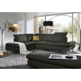 Ecksofa W.Schillig "Taoo, elegant und zeitlos, bequem, L-Form, Breite 296cm", braun (braun z59), B:296cm H:84cm T:242cm, Longlife Xtra-Leder Z59: Glattleder mit modischer Pr&auml;gung. Hautst&auml;rke 0, 9 - 1, 1 mm, Sofas, Ecksofa, mit Sitziefenverstellung & Kopfteilverstellung
