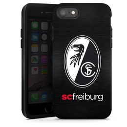 DeinDesign iPhone SE (2020) Handy Panzer Handyh&uuml;lle robuste Outdoor H&uuml;lle Schutzh&uuml;lle matt Scratch Sc Freiburg Official Licensed Product Tough Case