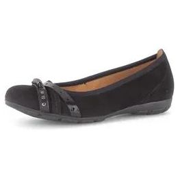 Ballerina Gabor "Eleganter Ballerina", Damen, Gr. 38, schwarz, Schuhe Ballerina