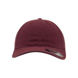 Flex Cap Flexfit "Flexfit Unisex Flexfit Garment Washed Cotton Dad Hat", Gr. S/M, maroon, 98% Baumwolle, 2% Elasthan, unifarben, Caps
