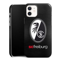 DeinDesign iPhone 12 Handy Premium Case Smartphone Handyh&uuml;lle Schutzh&uuml;lle gl&auml;nzend Scratch Official Licensed Product Sc Freiburg Premium Case
