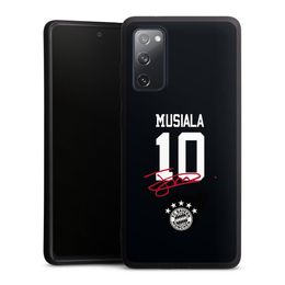 DeinDesign Galaxy S20 FE Handy Premium Silikon H&uuml;lle Handyh&uuml;lle schwarz Case Fcb Jamal Musiala Fc Bayern M&uuml;nchen Silikon Premium Case