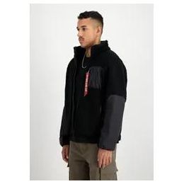Funktionsjacke Alpha Industries "Sherpa Zip-Jacket", Herren, Gr. XL, schwarz, Obermaterial 1: 100% Polyester, Obermaterial 2: 100% Nylon, Jacken Funktionsjacke