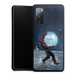 DeinDesign Galaxy S20 FE 5G Handy Premium Silikon H&uuml;lle Handyh&uuml;lle schwarz Case Deadpool Moon Marvel Silikon Premium Case