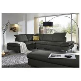 Ecksofa W.Schillig "Taoo, elegant und zeitlos, bequem, L-Form, Breite 296cm", braun (braun z59), B:296cm H:84cm T:242cm, Longlife Xtra-Leder Z59: Glattleder mit modischer Pr&auml;gung. Hautst&auml;rke 0, 9 - 1, 1 mm, Sofas, Ecksofa, mit Sitziefenverstellung & Kopfteilverstellung