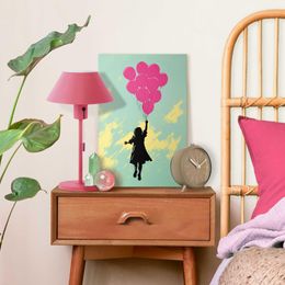 Leinwandbild Reinders "Balloons Up", rosa (farbe bild(er): rosa), B:20cm H:30cm T:2,5cm, Leinwand, Bilder, Leinwandbild