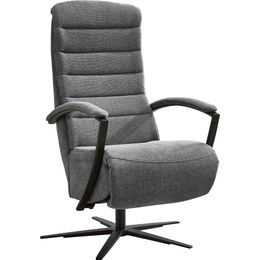 Relaxsessel DIE PLANBAR "ZE-RS20038 inkl. Relaxfunktion und Kopfteilverstellung", milan grau, B:66cm H:110cm T:83cm, 100% Polyester, Sessel, Relaxsessel, 360 drehbar, wahlweise mit Gasdruckverstellung