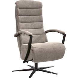 Relaxsessel DIE PLANBAR "ZE-RS20038 inkl. Relaxfunktion und Kopfteilverstellung", milan beige, B:66cm H:110cm T:83cm, 100% Polyester, Sessel, Relaxsessel, 360 drehbar, wahlweise mit Gasdruckverstellung