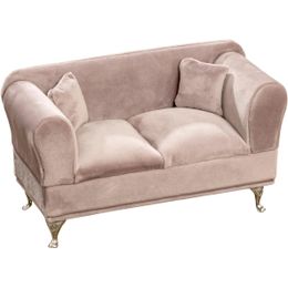 Schmuckkasten Home Affaire "Deko Sofa mit samtigen Bezug, 24x10x13,5cm", braun (altrosa), B:24cm H:13,5cm T:10cm, Aufbewahrungsboxen, Schmuckkasten, Aufbewahrung f&uuml;r Schmuck und Kleinigkeiten