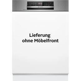 Bosch teilintegrierbarer Geschirrsp&uuml;ler "SMI6ECS12E", Energieeffizienz: A (A-G), silber (geb&uuml;rsteter stahl), B:59,8cm H:81,5cm T:57,3cm, Geschirrsp&uuml;ler, Automatische T&uuml;r&ouml;ffnung f&uuml;r Effizienz, Rack Matic & flexible K&ouml;rbe