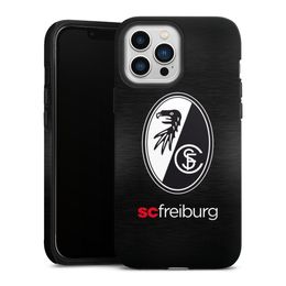 DeinDesign iPhone 13 Pro Max Handy Panzer Handyh&uuml;lle robuste Outdoor H&uuml;lle Schutzh&uuml;lle matt Scratch Official Licensed Product Sc Freiburg Tough Case