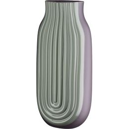 Tischvase Gilde "Vase Curve", gr&uuml;n, B:17cm H:37cm T:12cm, Keramik, Vasen