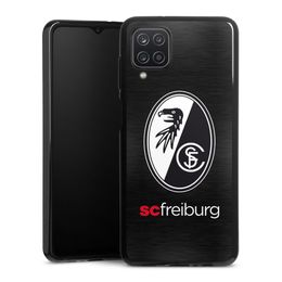DeinDesign Galaxy A12 Handy Silikon H&uuml;lle Case schwarz Handyh&uuml;lle Scratch Sc Freiburg Official Licensed Product