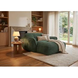 Chaiselongue Trendmanufaktur "Be Fluffy, mit Rundumbezug, Loveseat mit moderner breiter Kedernaht", forest gr&uuml;n, B:182cm H:87cm T:184cm, 100% Polyester, Sofas, Chaiselongue, mit softem Sitzkomfort, in hochwertigem Breitcord mit weicher Haptik