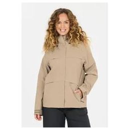 Outdoorjacke WHISTLER "Liel", Damen, Gr. 38, beige, 100% Polyester, unifarben, normal, hoch geschlossener Ausschnitt, Jacken Outdoorjacke, Getapte N&auml;hte