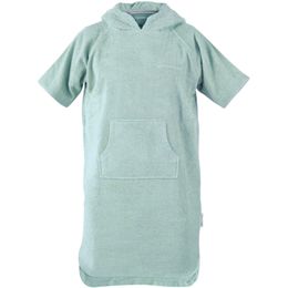 Badeponcho Tom Tailor HOME "Surfponcho COLOR BATH" Gr. 140, gr&uuml;n (fresh sage), 140/158, Frottier, Hausm&auml;ntel, mit Kordel, Bauchtasche, saugstark, Baumwolle, auch in Kindergr&ouml;&szlig;en