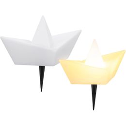 LED Solarleuchte OTTO HOME "Quirrell, 2er Set LED-Solar Schiff", wei&szlig;, 2 Stk., Leuchten, mit Erdspie&szlig;en
