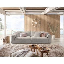 Big-Sofa Home Affaire "Enisa, bequeme, legere Polsterung B/T/H: 290/127/85 cm, Mega Sofa", silber, B:290cm H:85cm T:127cm, Cord (88% Polyester / 12% Polyacryl), Sofas, Big-Sofa, Zeitloses und stylisches Loungem&ouml;bel, in Fein- und Breitcord