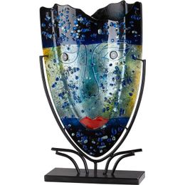 Bodenvase Gilde "Bodenvase oval Magic", blau, B:30cm H:49cm T:10,5cm, Glas, Vasen