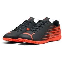 Fu&szlig;ballschuh Puma "ATTACANTO II IT", Herren, Gr. 40, Puma schwarz, glowing rot, Synthetik, bedruckt, Schuhe Fu&szlig;ballschuh, f&uuml;r Hallen- und Stra&szlig;enbel&auml;ge, mit weichem Synthetik-Obermaterial