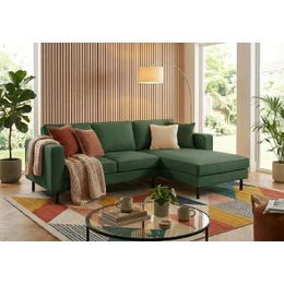 Ecksofa Trendmanufaktur "Watkins Couch wahlweise mit Schlaffunktion und Bettkasten,auch in Cord", dunkel gr&uuml;n, B:232cm H:81cm T:161cm, 100% Polyester, Sofas, Ecksofa, Recamiere beidseitig montierbar, Sofa in L-Form, Breite 232 cm