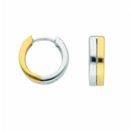 Adelia&acute;s Paar Creolen ADELIA&acute;S "13,3 mm ⌀ Creolen Ohrringe 925 Silber vergoldet &ndash; Goldohrringe", gold, Ohrringe, Damen, Damen, Silber 925 (Sterlingsilber), Goldohrringe