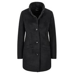 Langmantel GOLDNER "Stepp-Winterjacke mit Kapuze", Damen, Gr. 48, schwarz, Obermaterial: 50% Polyester PES. 50% Wolle mw., figurumspielend, M&auml;ntel, Mit hochwertigem Twillfutter
