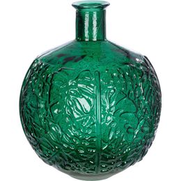 Tischvase Gilde "Vase Dschungel", gr&uuml;n, B:33cm H:44cm T:33cm &Oslash;:33cm, Glas, Vasen