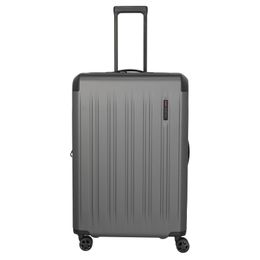 Hartschalen-Trolley Travelite "DYNAMIIC Reisekoffer Hartschale", Gr. B/H/T: 51cm x 76cm x 31cm 101 l, grau (anthrazit), ABS, unifarben mit Farbeins&auml;tzen, Koffer, ABS-Hartschale und Volumenerweiterung