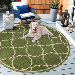Teppich Sanat "Berlin", gr&uuml;n, H:6mm &Oslash;:120cm, Kunstfaser, Teppiche, Teppich, In -und Outdoor geeignet, robust und pflegeleicht