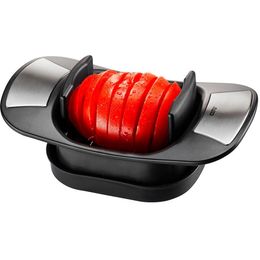 Mozzarellaschneider Gefu "CAPRESE", schwarz, B:11,8cm H:7,5cm L:20,4cm, Edelstahl, Kunststoff, K&uuml;chenschneider, Mozzarellaschneider, gezackte Spezialmesser f&uuml;r gleichm&auml;&szlig;ige Scheiben, Edelstahl