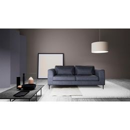 2-Sitzer Trendmanufaktur "Luzi, gem&uuml;tlich und bequem, tolle Detailverabeitung", blau (moonlight ocean), B:189cm H:80cm T:99cm, 100% Polyester, Sofas, wahlweise mit Schlaffunktion und Bettkasten, inklusive Nierenkissen