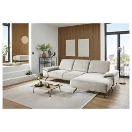 Ecksofa DIE PLANBAR "ZE-EM18063, Breite 322 cm", cyber ecru, B:322cm H:89cm T:187cm, 100% Recyceltes Polyester, Sofas, Ecksofa, wahlweise mit Sitztiefen- und Armteilverstellung
