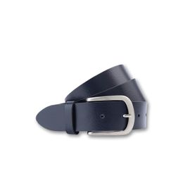 Bernd G&ouml;tz Lederg&uuml;rtel BERND G&Ouml;TZ "Lederg&uuml;rtel mit silberner Halbschlie&szlig;e", Damen, Gr. 100, blau (marine), Rindsleder, G&uuml;rtel Lederg&uuml;rtel