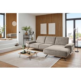 Ecksofa DIE PLANBAR "ZE-EM18063, Breite 322 cm", cyber mandel, B:322cm H:89cm T:187cm, 100% Recyceltes Polyester, Sofas, Ecksofa, wahlweise mit Sitztiefen- und Armteilverstellung