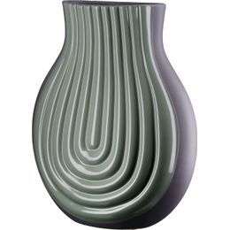 Tischvase Gilde "Vase Curve", gr&uuml;n, B:25cm H:31cm T:14cm, Keramik, Vasen