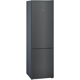 Siemens K&uuml;hl-/Gefrierkombination "KG39E8XBA", Energieeffizienz: B (A-G), schwarz (geb&uuml;rsteter schwarzer stahl antifingerprint), B:60cm H:201cm T:65cm, K&uuml;hlschr&auml;nke, lowFrost, hyperFresh Schublade, bigBox, LED-Licht, Flaschenregal