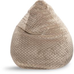 Sitzsack MAGMA HEIMTEX "BeanBag MINK XXL", grau (taupe), B:130cm, Bezug: 60% Polyacryl, 40% Polyester, Sitzs&auml;cke, Sitzsack
