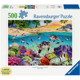 Puzzle Ravensburger "Meeresschildkr&ouml;ten", bunt, Puzzles, KinderB:70cm H:50cm, Pappe, Motiv, Made in Germany, B:70cm H:50cm