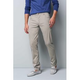 Chinos MEYER "Chino", Herren, Gr. 33, L&auml;nge 34, grau (stein), 97% Baumwolle, 3% Elasthan, unifarben, slim fit lang, Hosen, M5 Serie, sportliche Five Pocket