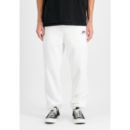 Jogginghose Alpha Industries "Basic Jogger SL II", Herren, Gr. L, Normalgr&ouml;&szlig;en, wei&szlig;, Obermaterial: 80% Baumwolle, 20% Polyester, Hosen Jogginghose