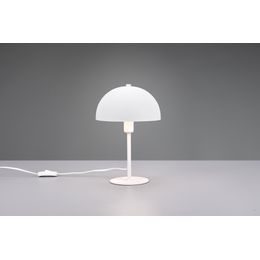 Trio LEUCHTEN Schreibtischlampe "NOLA, Tischlampe Pilzform H&ouml;he 31cm &Oslash; 20cm, exkl 1x E14 Leuchtmittel", wei&szlig; (wei&szlig; matt), 1, &Oslash; 20cm H: 30,5cm, 1 Stk., Leuchten, Schreibtisch Leuchte Schirm innen gold, Schnurschalter mit 180cm Kabel, Tischlampe